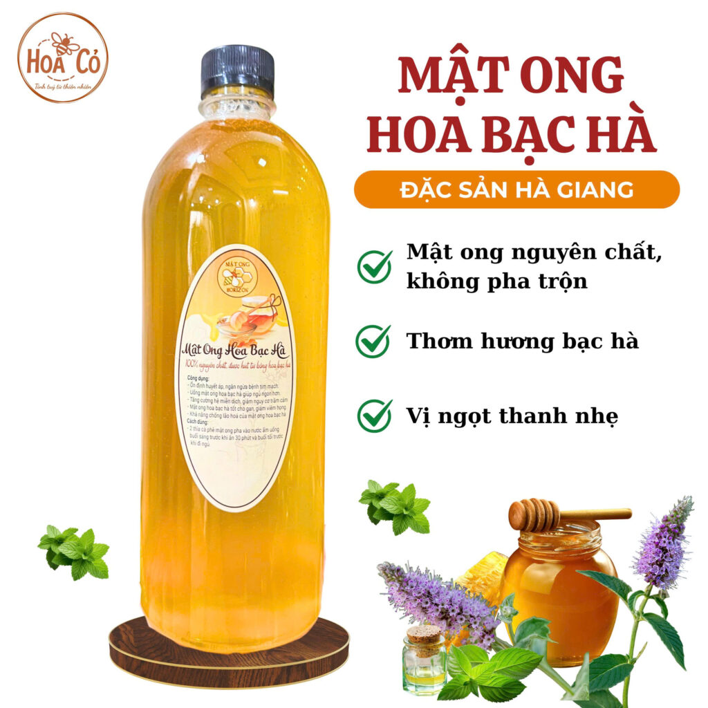 Mật ong hoa bạc hà - Mật Ong Hoa Cỏ - Mật Ong Rừng - Mật Ong Nguyên Chất